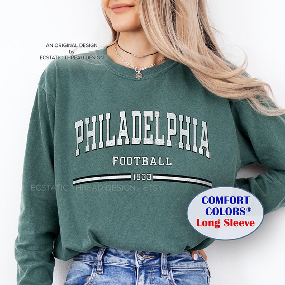 Vintage Philadelphia Football Shirt Long Sleeve, Distressed ...