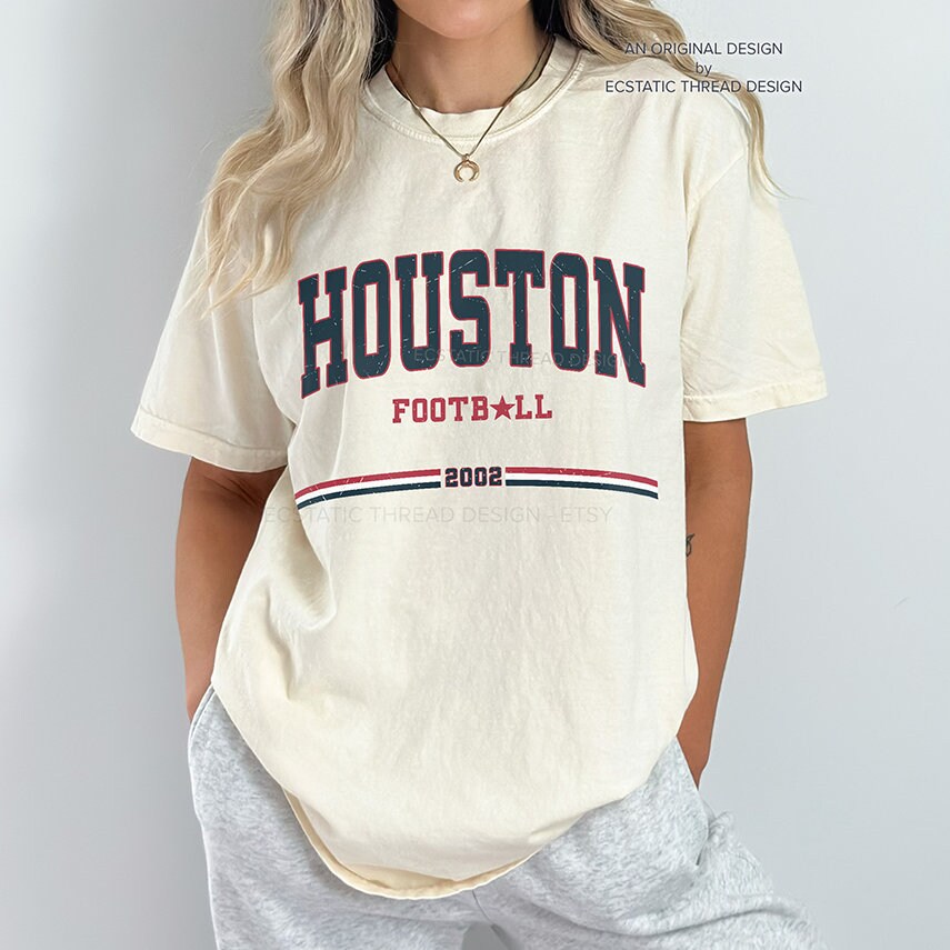 Vintage Houston Football Shirt, Distressed Houston Football Tshirt ...