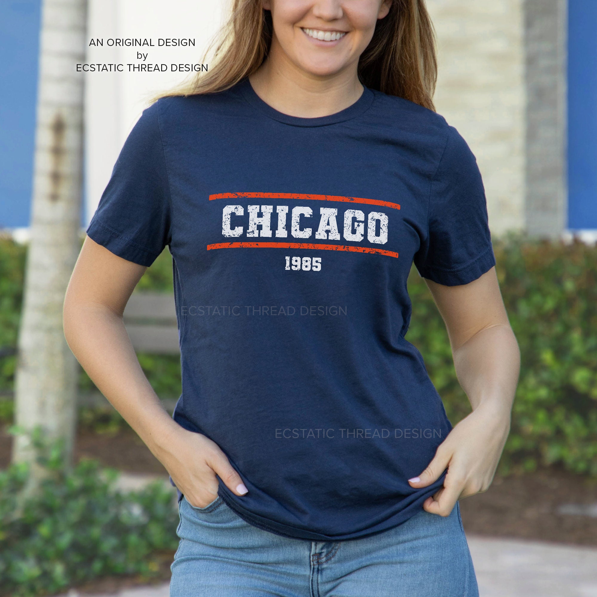 Chicago Football Shirt Women Vintage Chicago Shirt for Women - Etsy