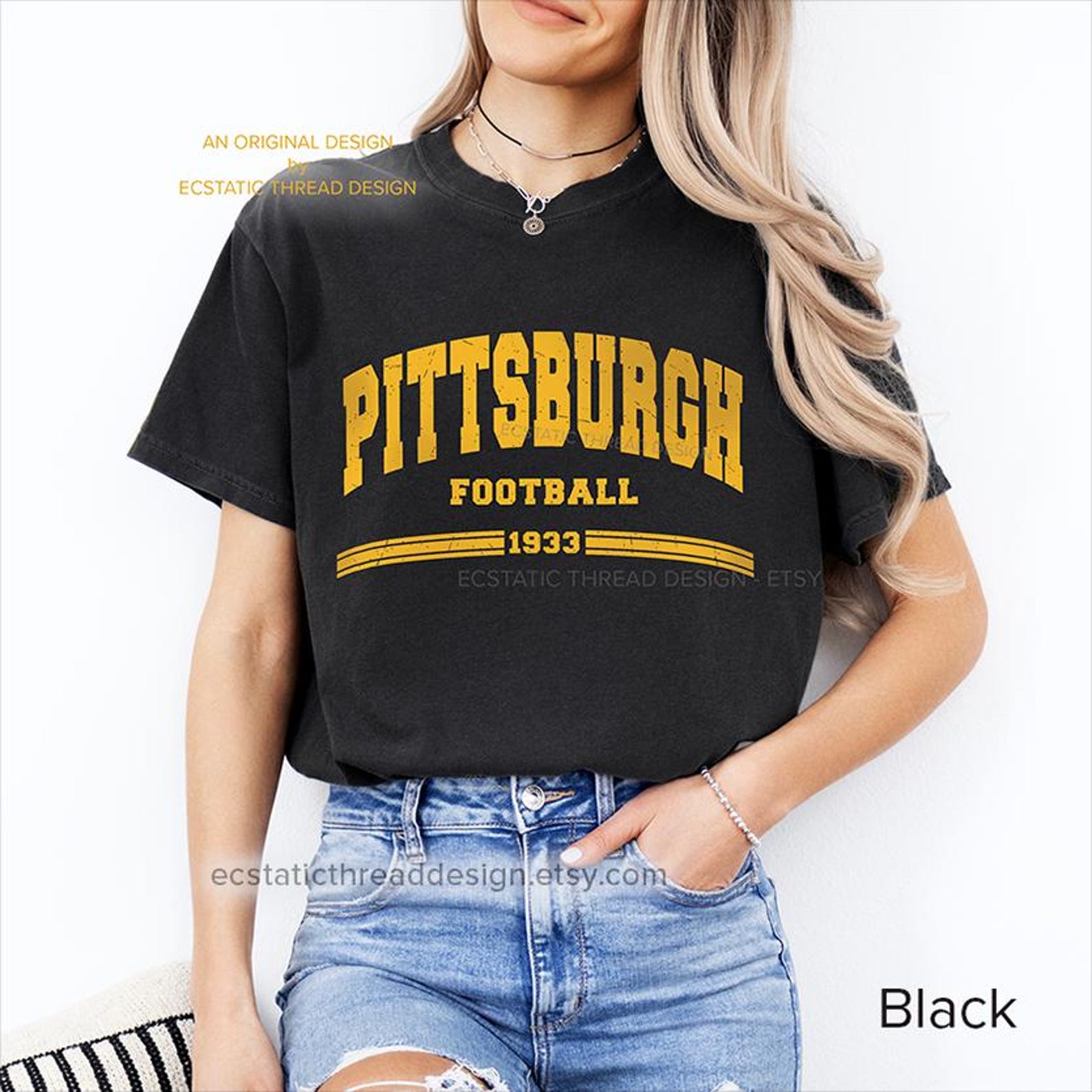 Vintage Pittsburgh Football Shirt, Comfort Colors®, Pittsburgh Football ...