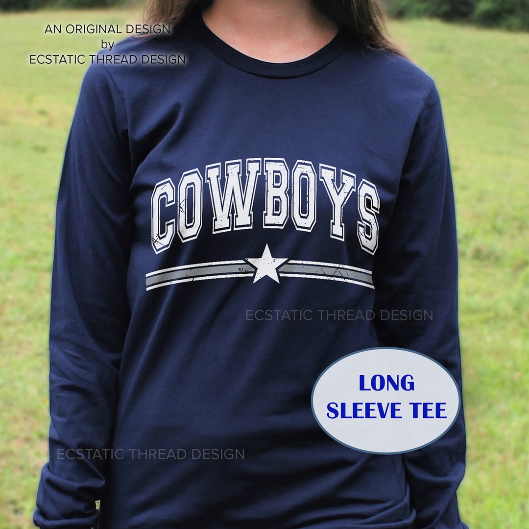 Original Vintage Cowboys Long Sleeve Shirt, Distressed Cowboys Shirt ...