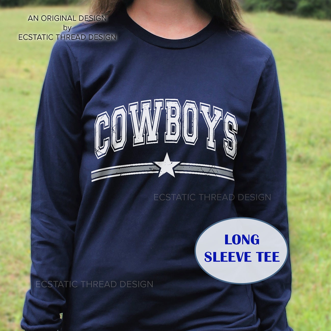 Original Vintage Cowboys Long Sleeve Shirt, Distressed Cowboys Shirt ...