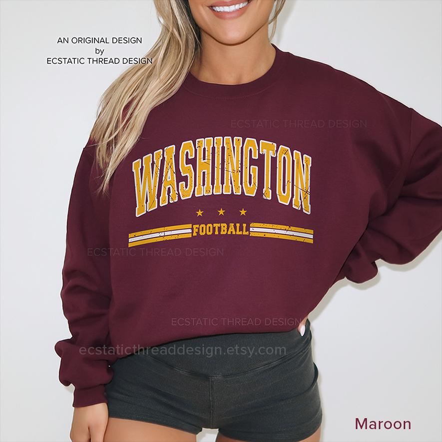 Original Vintage Washington Football Sweatshirt, Retro Crewneck ...