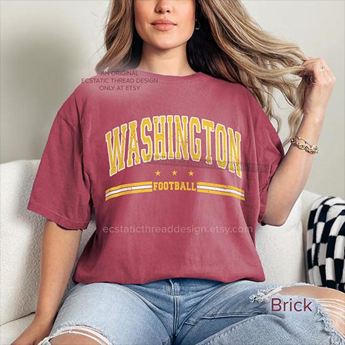 Vintage Washington Football Shirt, Comfort Colors®, Washington Football ...