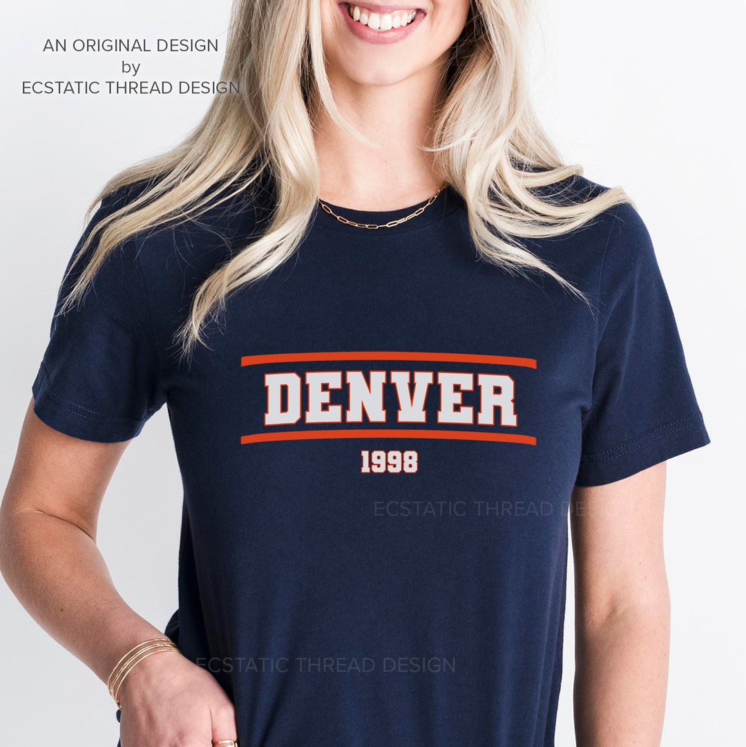 Denver Football Shirt Women, Womens Denver Shirt, Vintage Denver Shirt ...