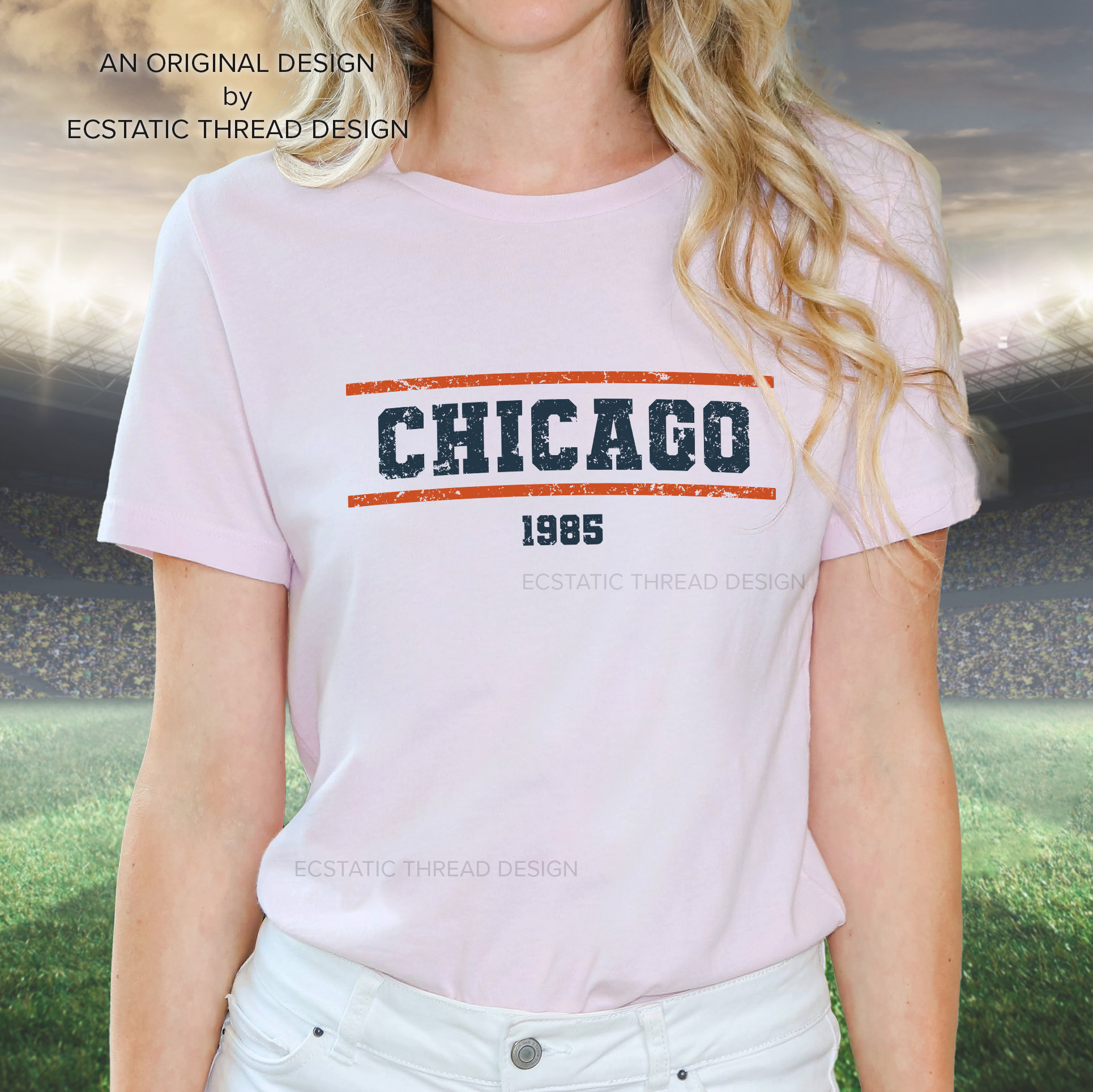 Chicago Football Shirt Women Vintage Chicago Shirt for Women - Etsy
