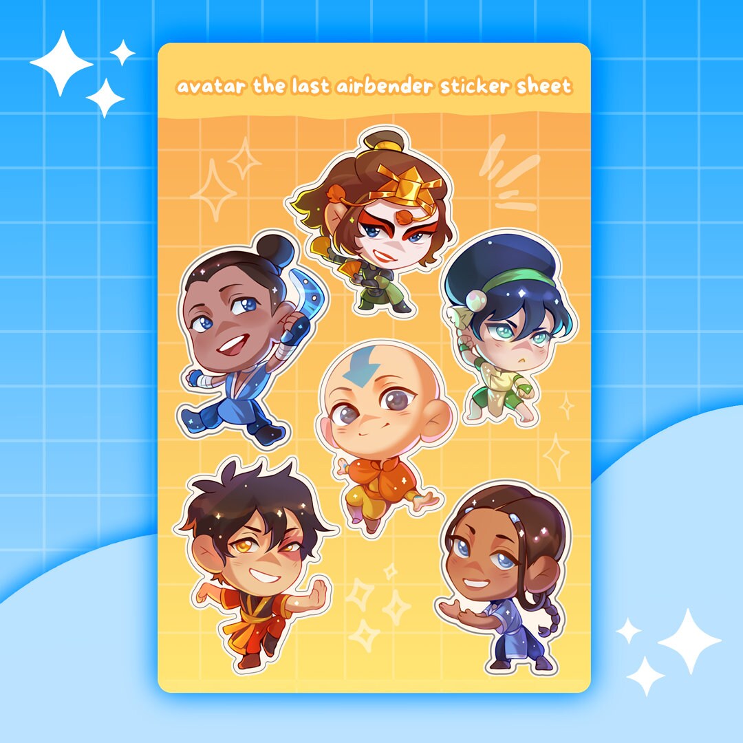 Avatar the Last Airbender Sticker Sheet - Etsy