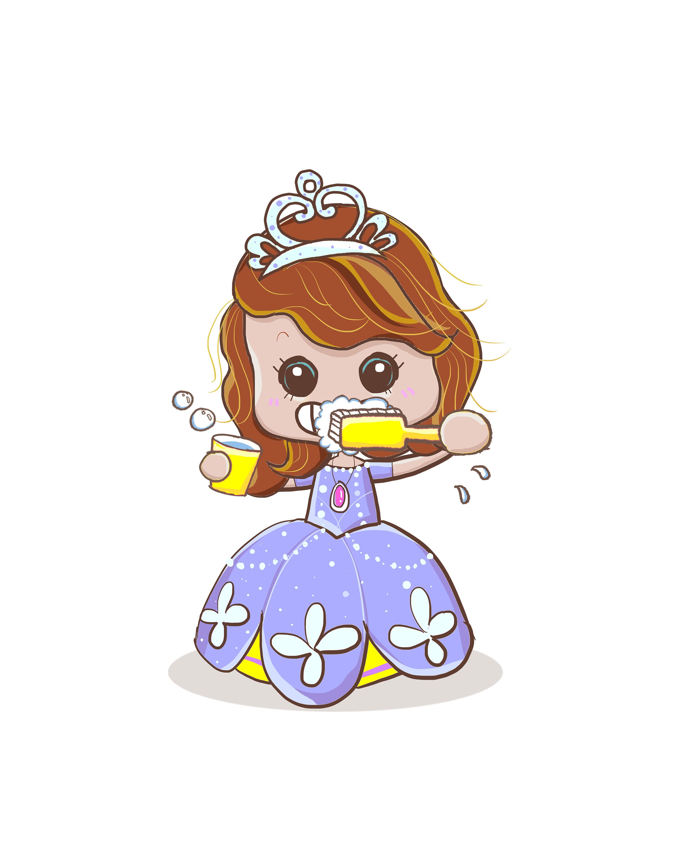 Set of 4 Princess Kids Bathroom Bedtime Daily Chores Routine Instant ...