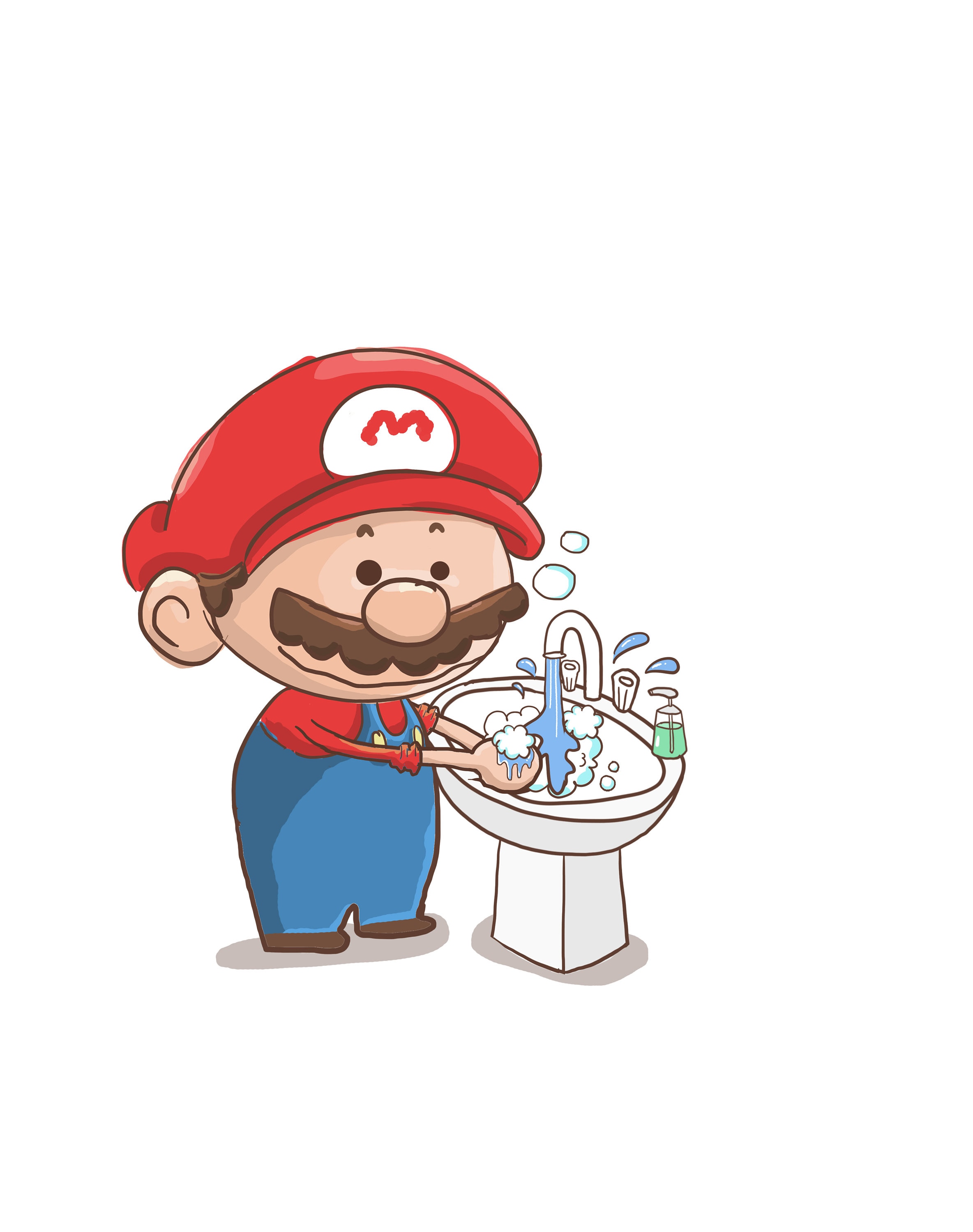 Set of 6 Video Game Brothers Characters Kids Bathroom Instant Digital ...
