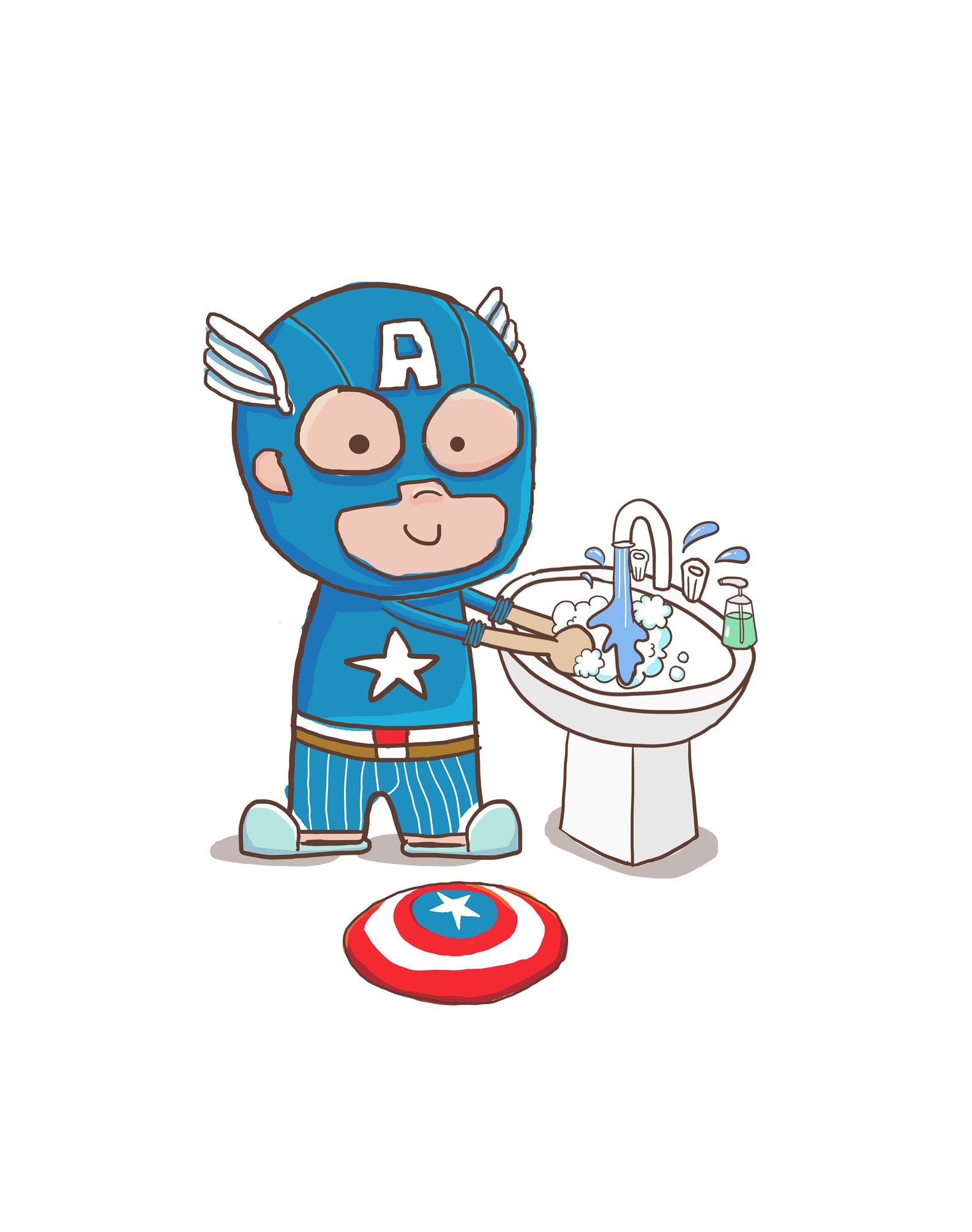 Set of 6 Superhero Kids Children Bathroom Bedtime Daily Chores Routine ...