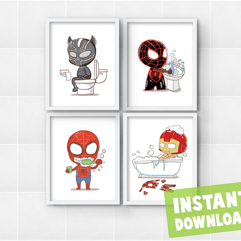 Superhero Bathroom - Etsy