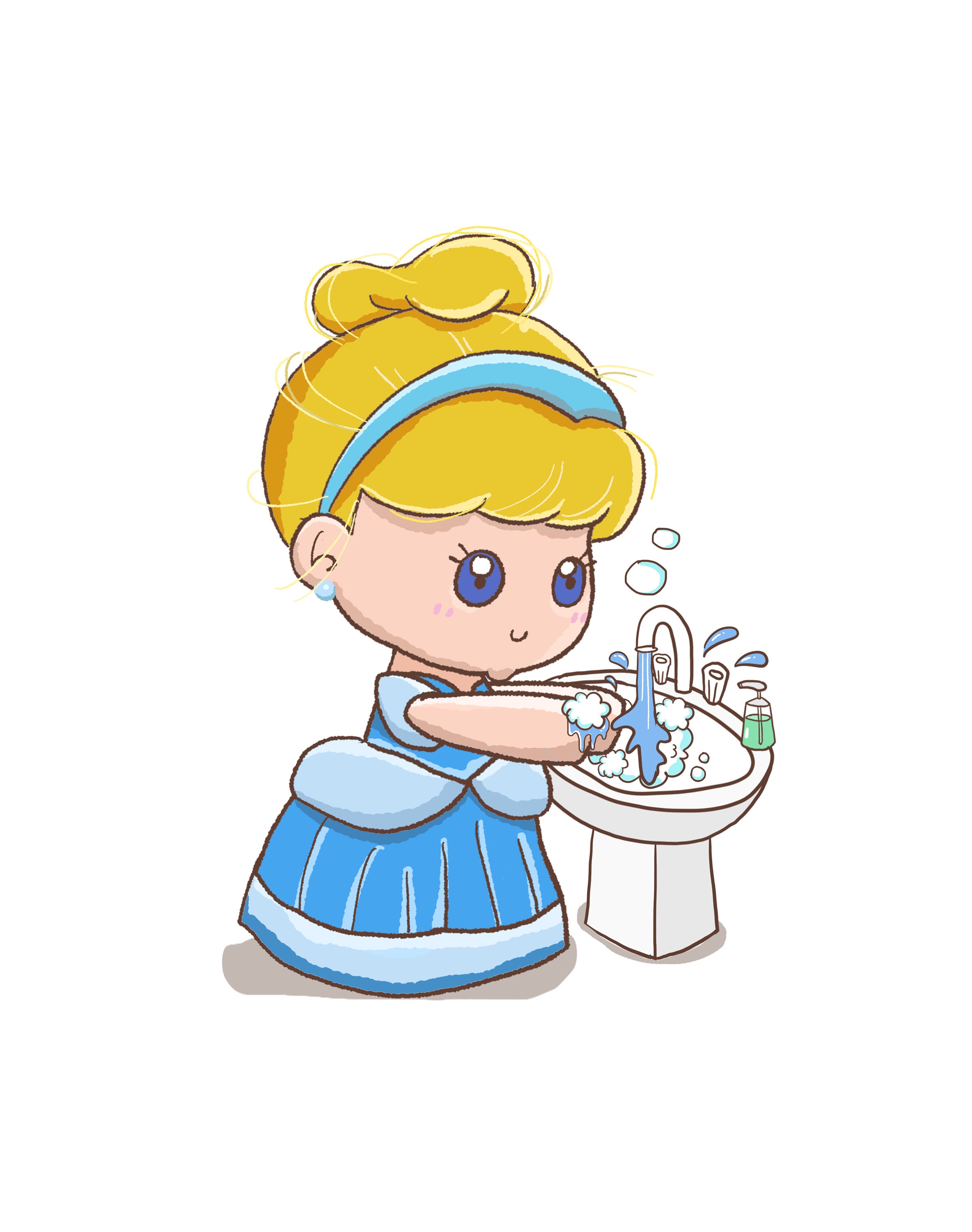 Set of 4 Princess Kids Bathroom Bedtime Daily Chores Routine Instant ...