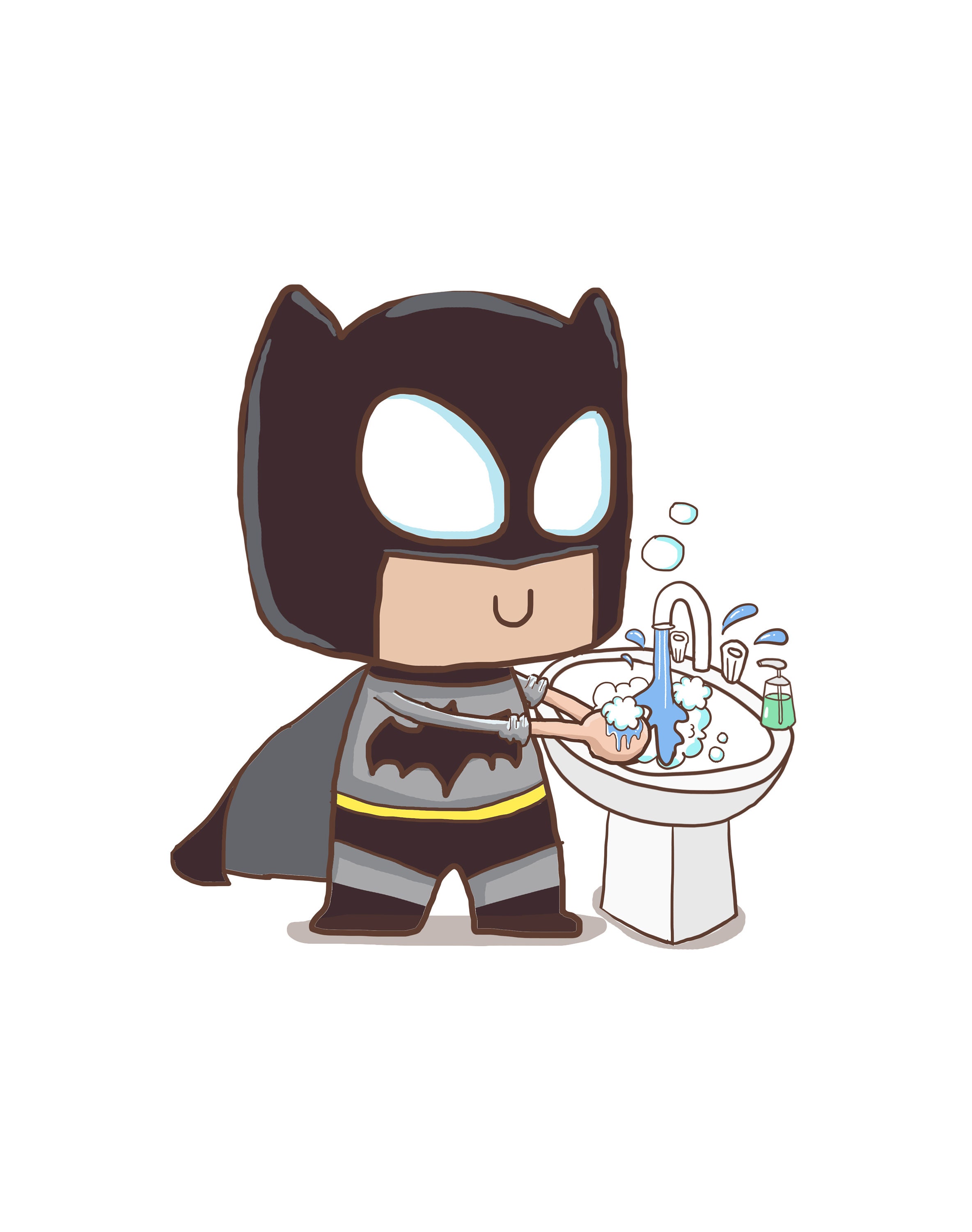 Set of 6 Superhero Bat Kids Bathroom Bedtime Daily Chores Routine ...