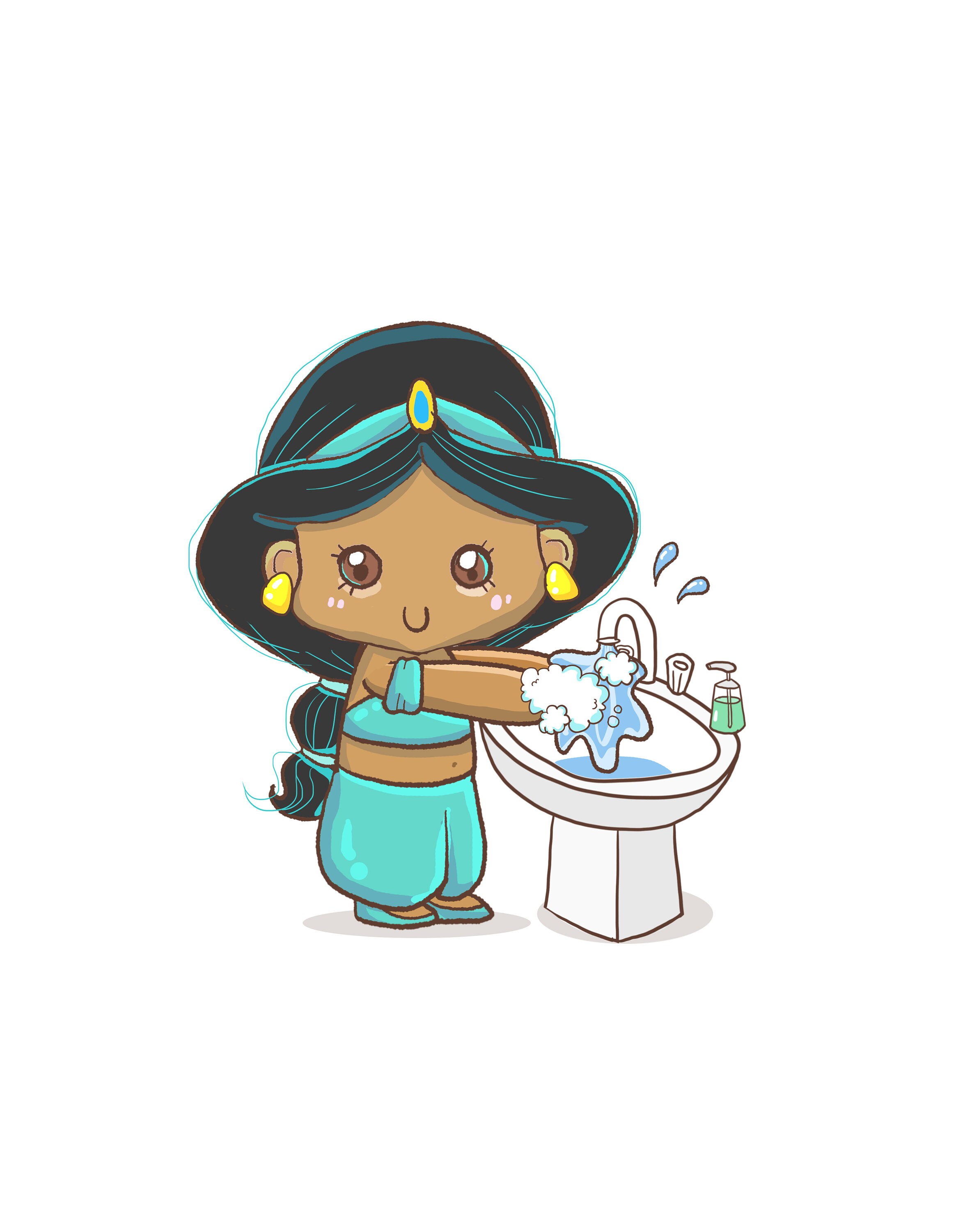 Set of 4 Princess Princesses Kids Bathroom Bedtime Daily Chores Routine ...