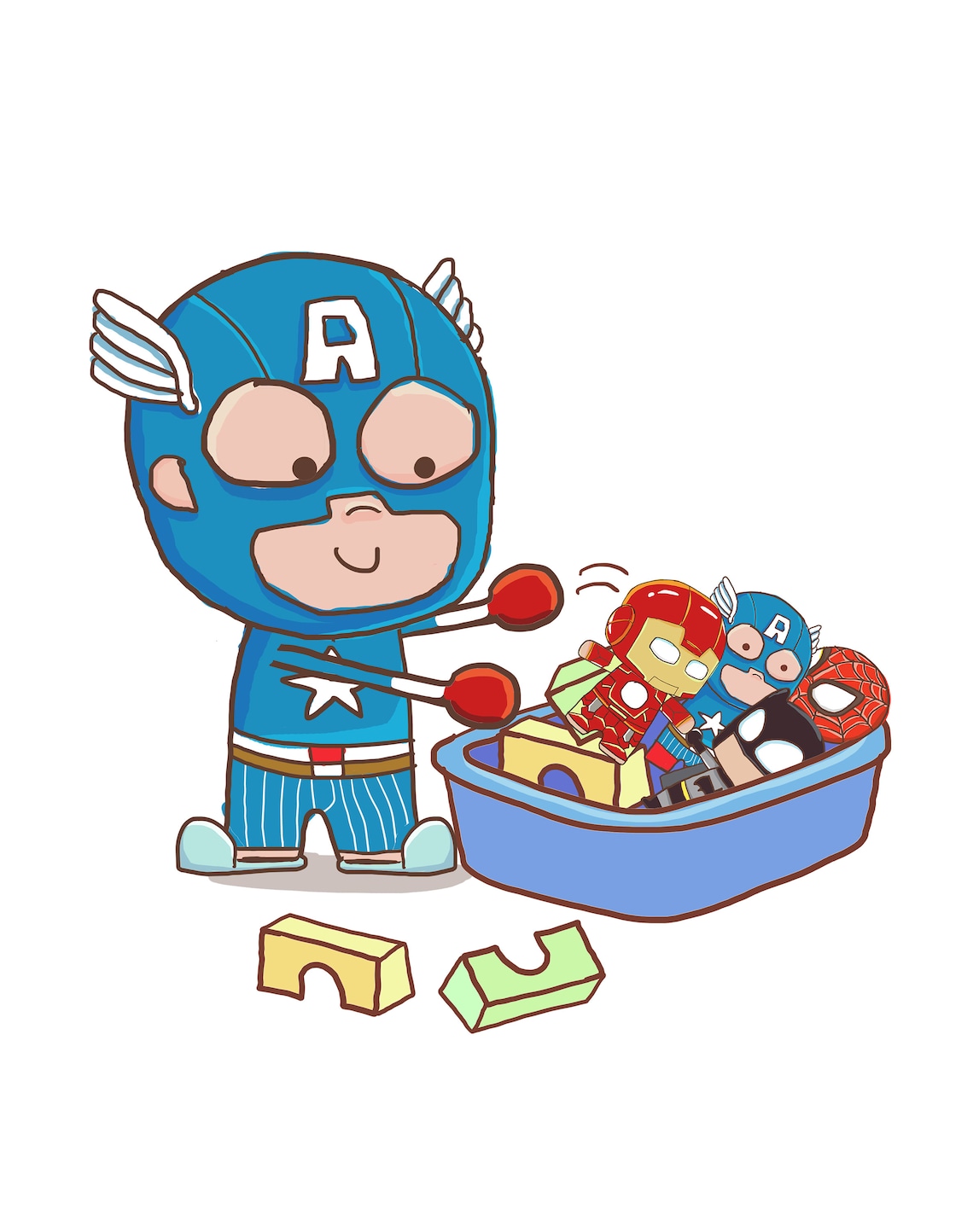 Set of 6 Superhero Kids Children Bathroom Bedtime Daily Chores Routine ...