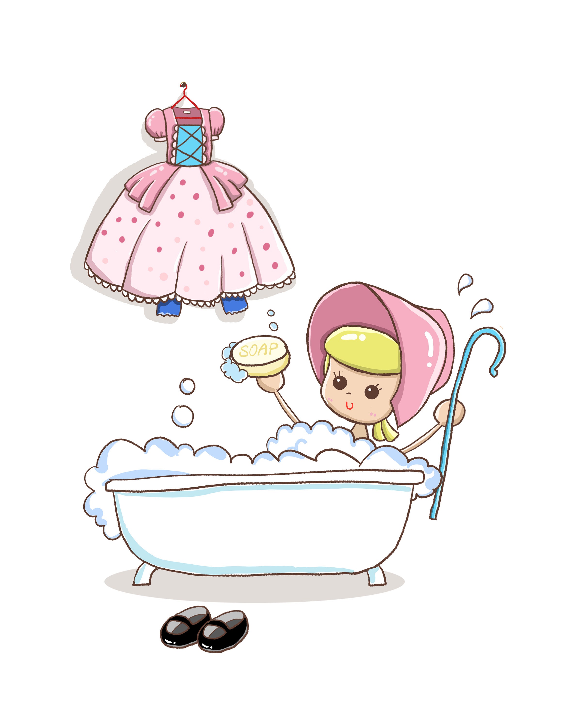 Set of 6 Toy Kids Story Children Bathroom Bedtime Daily Chores Routine ...