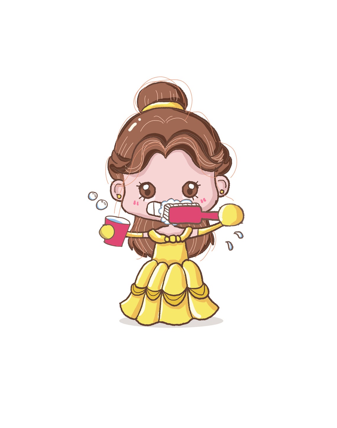 Set of 4 Princess Princesses Kids Bathroom Bedtime Daily - Etsy