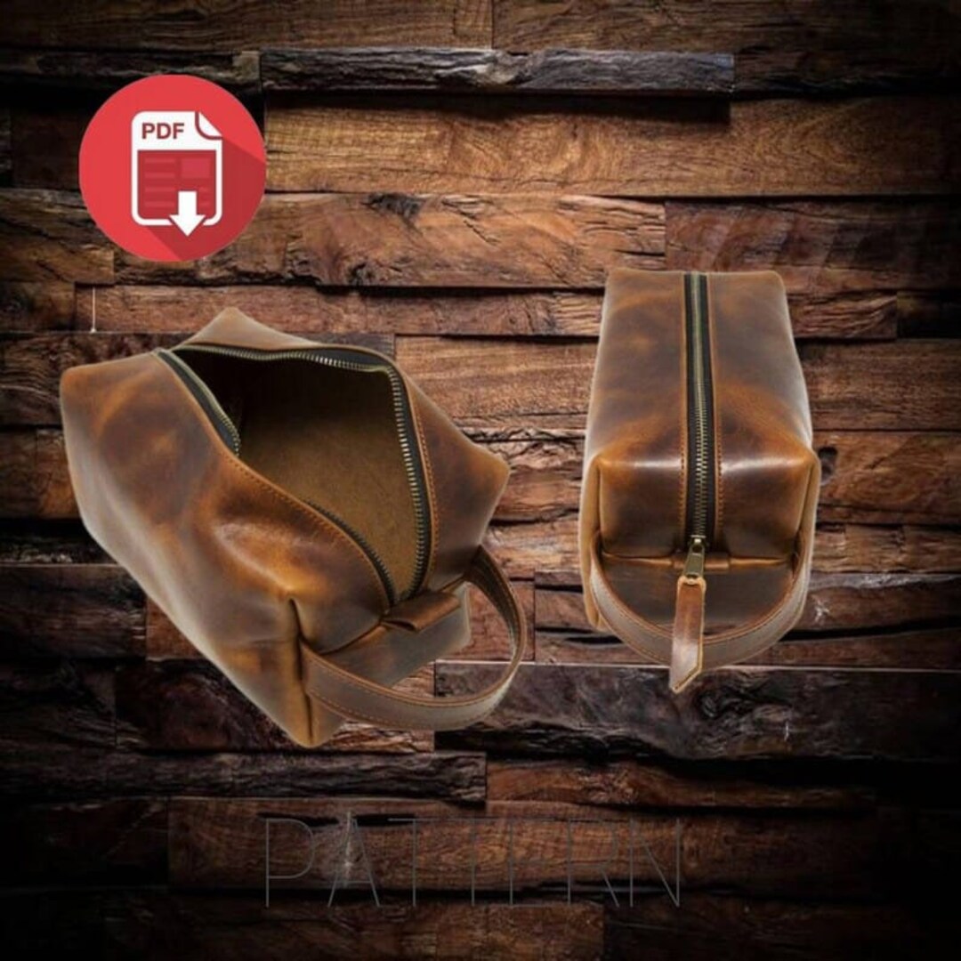 Template SM and L Sizes Too Cosmetics Dopp Kit Leather - Etsy