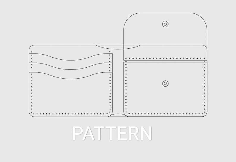 Leather Bifold Wallet Template Pattern, Handmade Men Wallet , Wallet ...