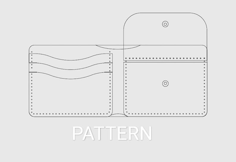 Leather Bifold Wallet Template Pattern, Handmade Men Wallet , Wallet ...