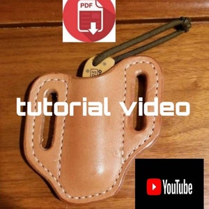 Knife Sheath Template Pattern, Pocket Knife Case Pdf, Leather Products ...