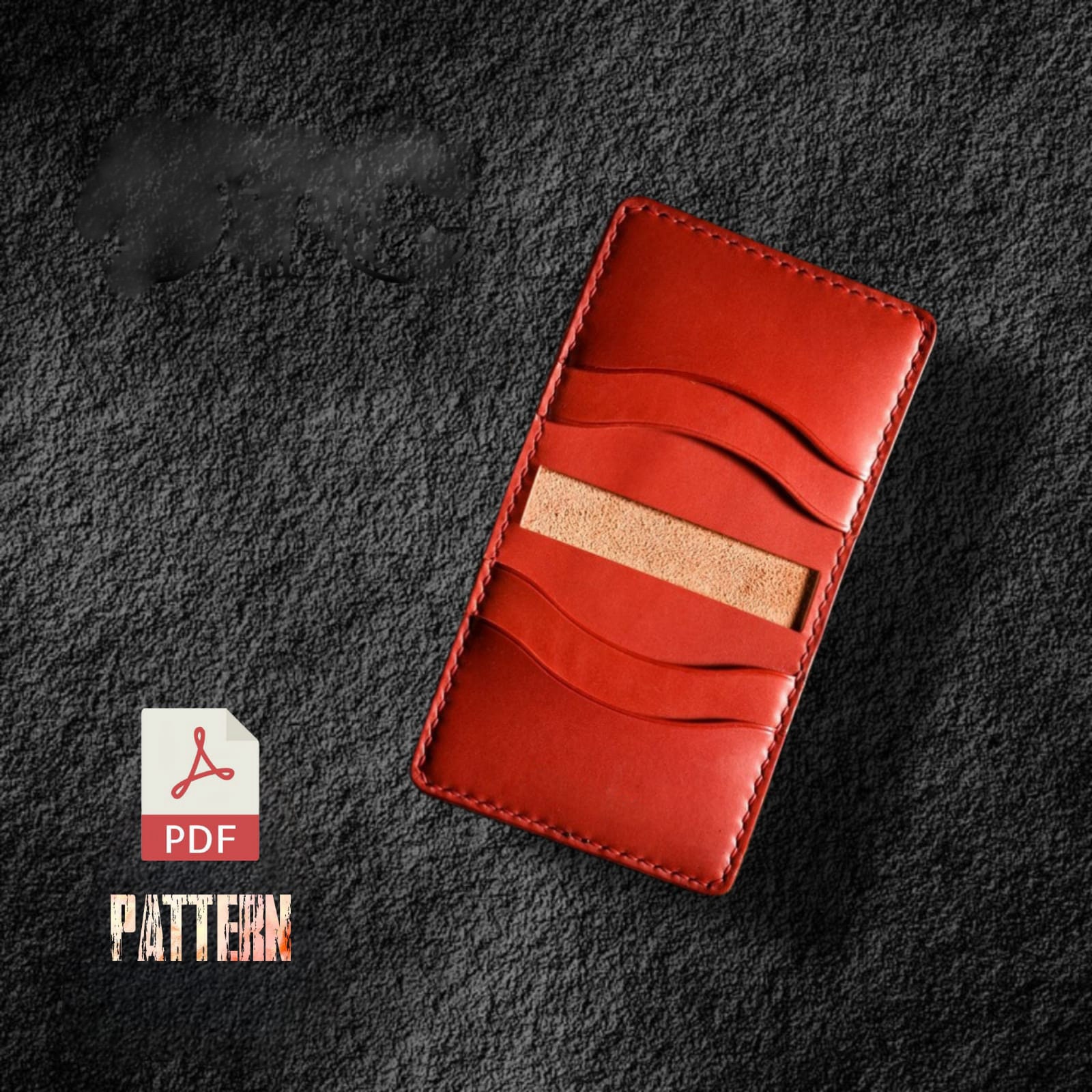 Leather Bifold Wallet Template, Card Holder Pattern, Wallet Pdf, Card ...