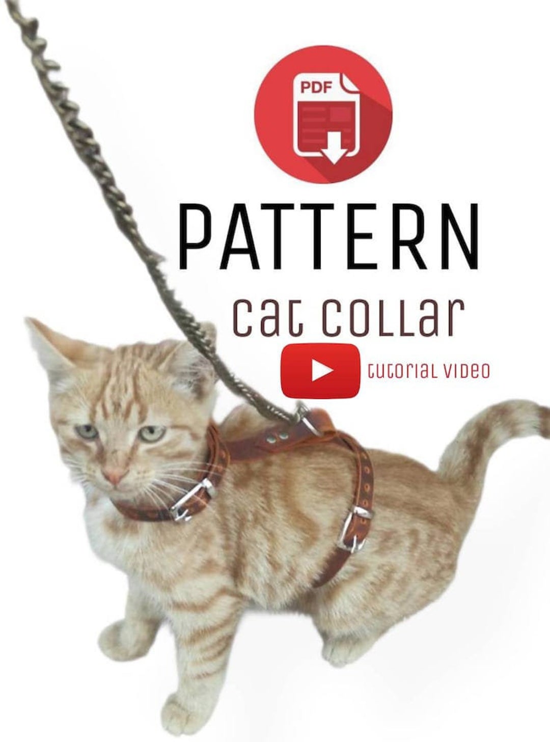Cat Collar Template, Cat Collar Pattern, Pet Collar Pdf - Etsy