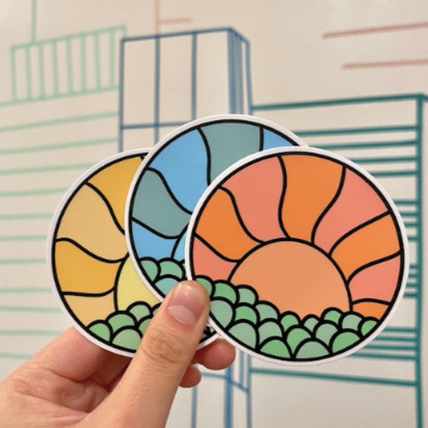 Sun Stickers - Etsy