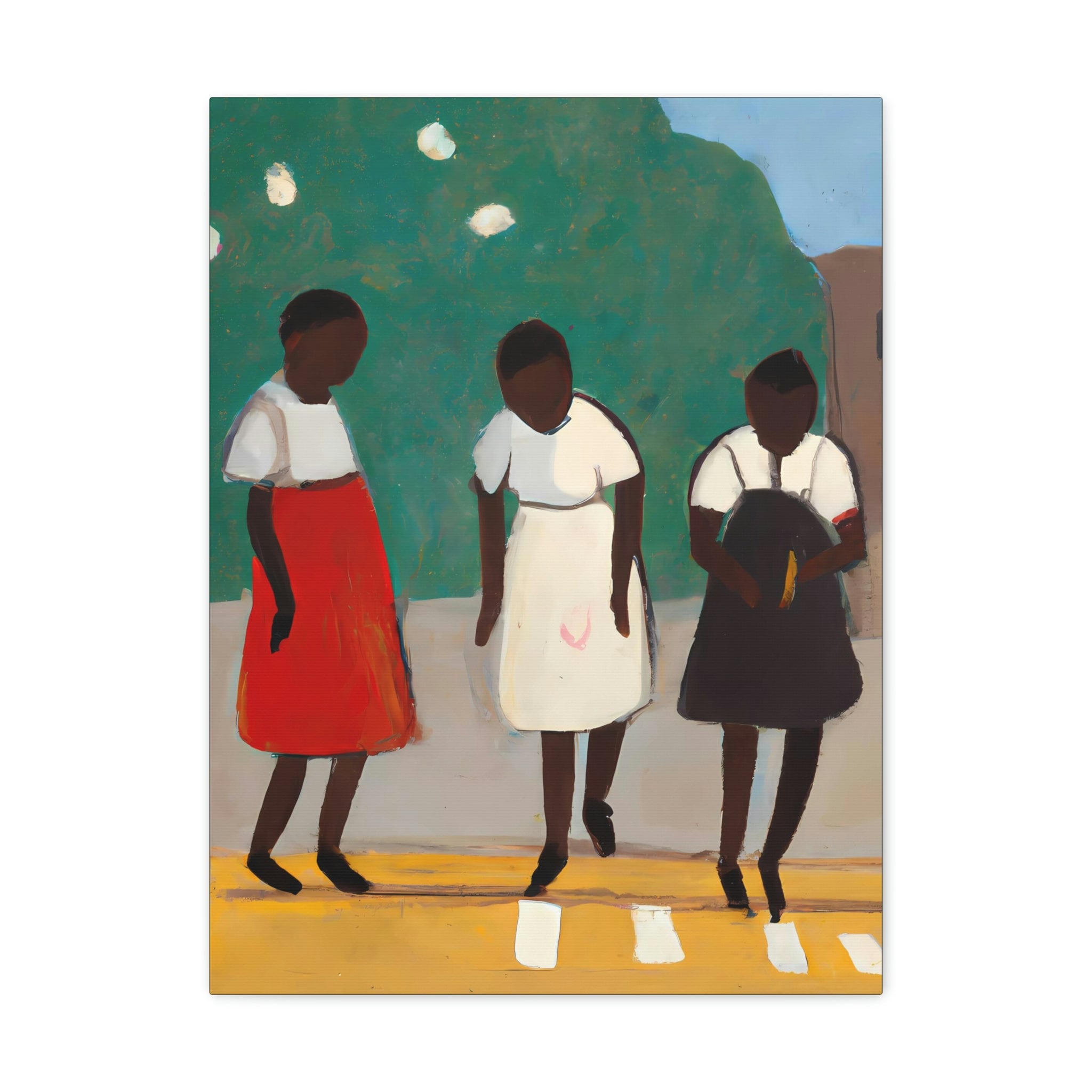 Black Folk Art, Hop, CANVAS Wall Art Black Art Prints, African American ...