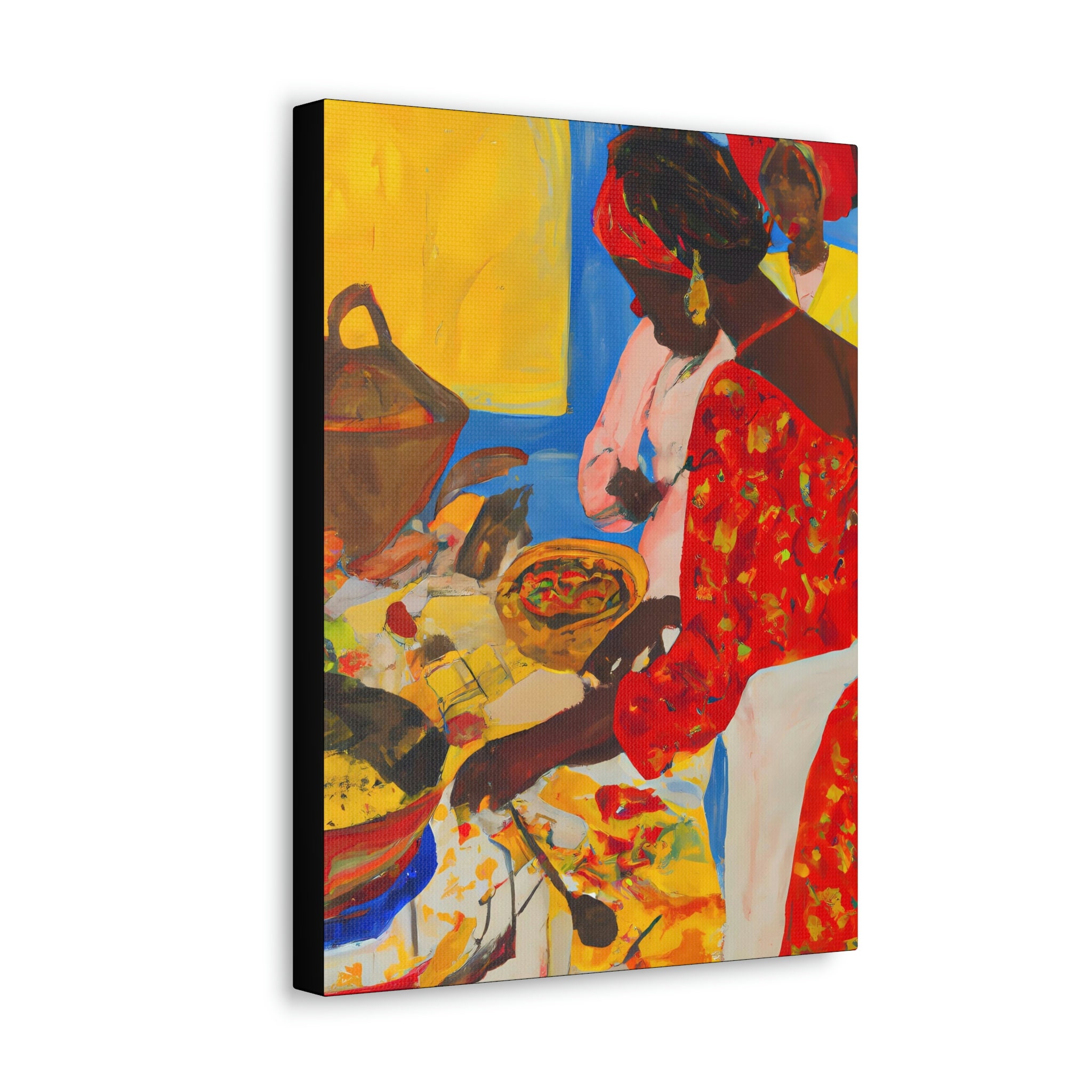 Lady in Red, Black Art Cooking Series, CANVAS Wall Art Family Portraits ...