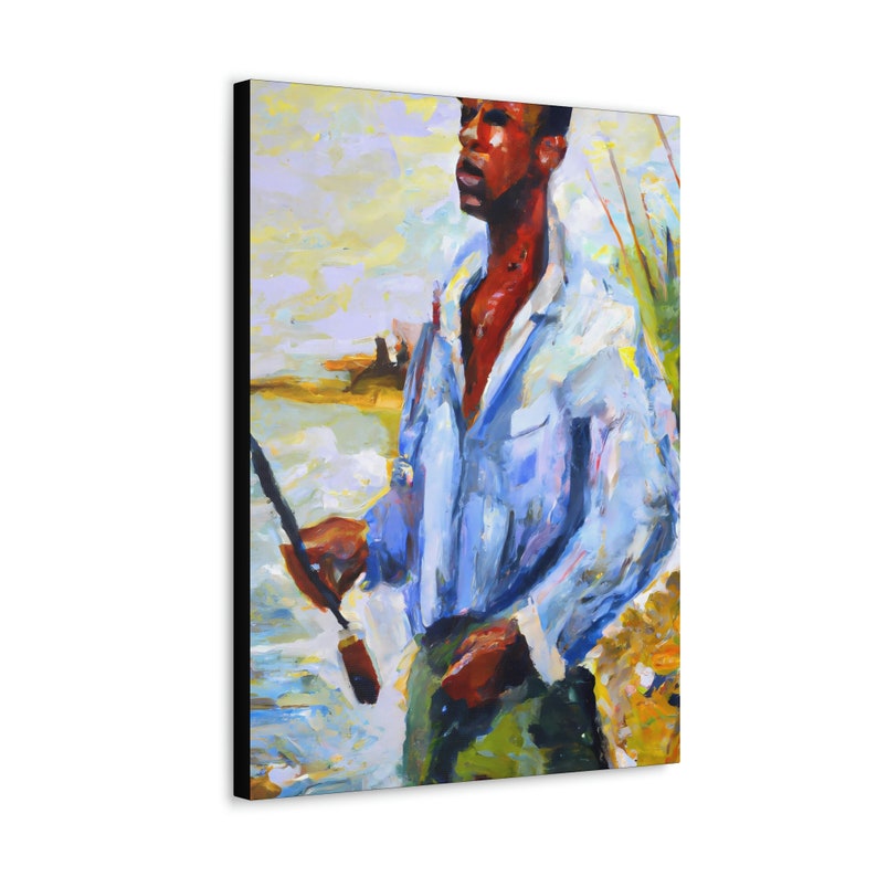 The Fisher, African American Art Men Series, CANVAS Wall Art Canvas ...