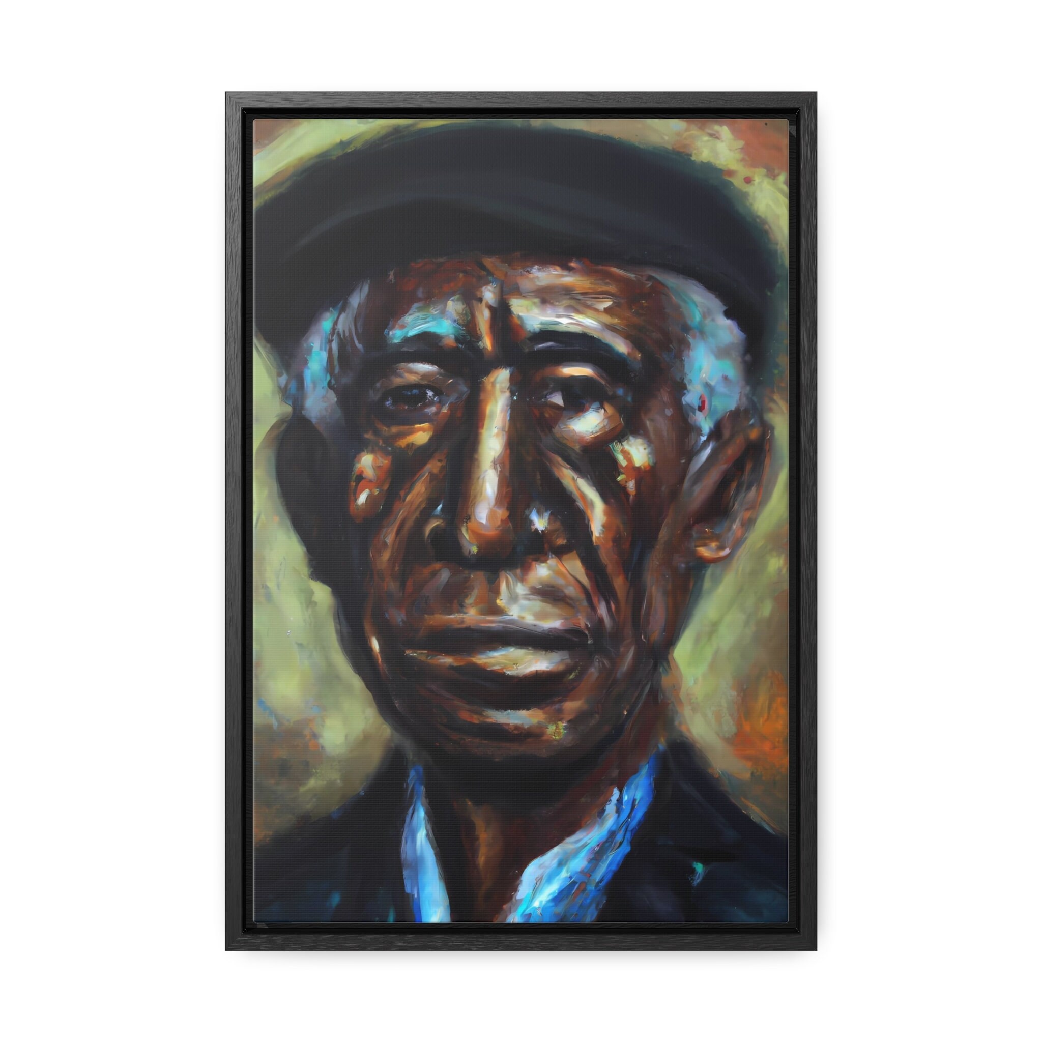 Distinguished Gentleman, Black Men Series Framed Canvas Art Black ...