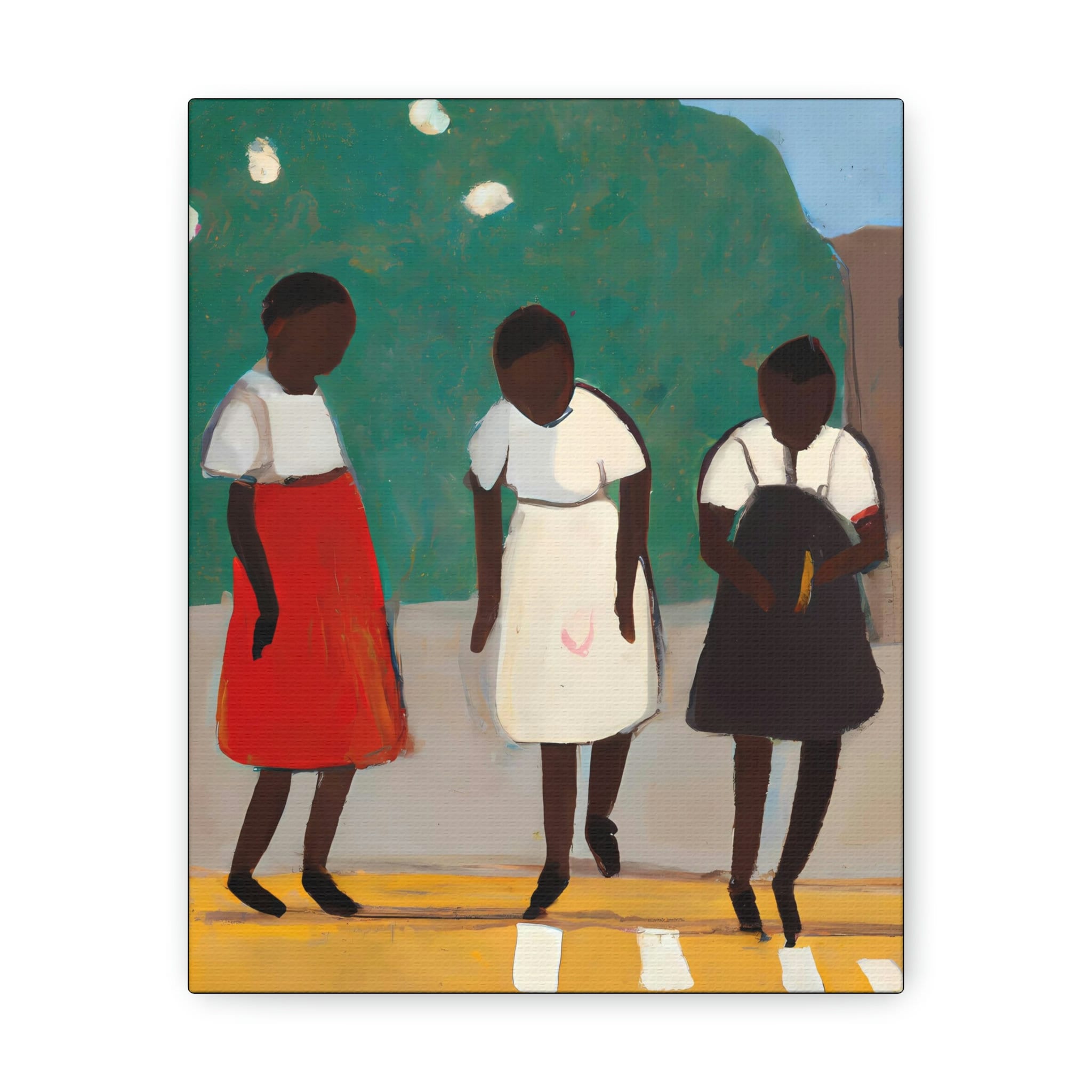 Black Folk Art, Hop, CANVAS Wall Art Black Art Prints, African American ...