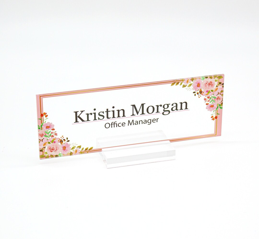 Engraved Name Block Minimal Executive Desk Ceo Sign Real - Etsy