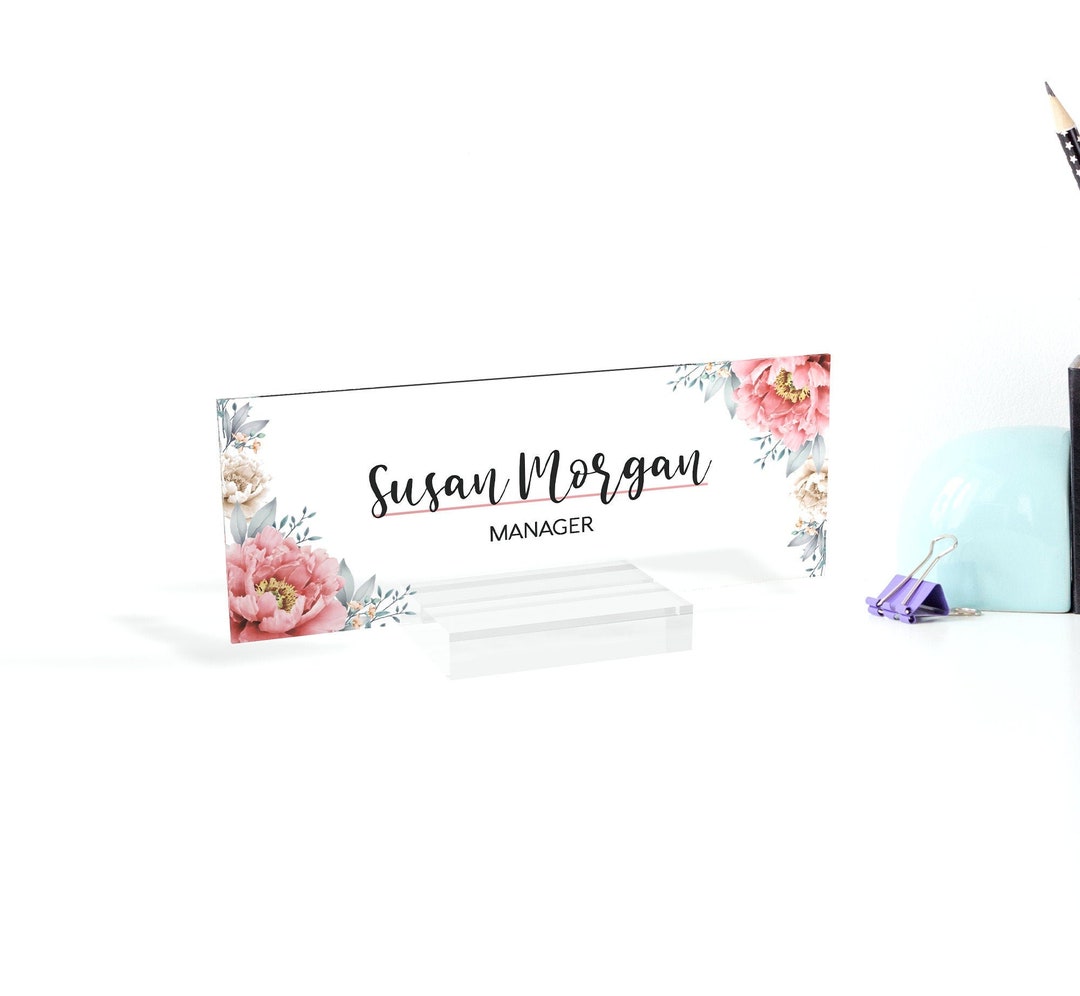 Desk Name Plate Modern Office Decor Graduation Gift for Her - Etsy