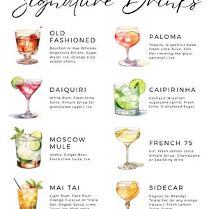 Signature Drink Signs - Etsy