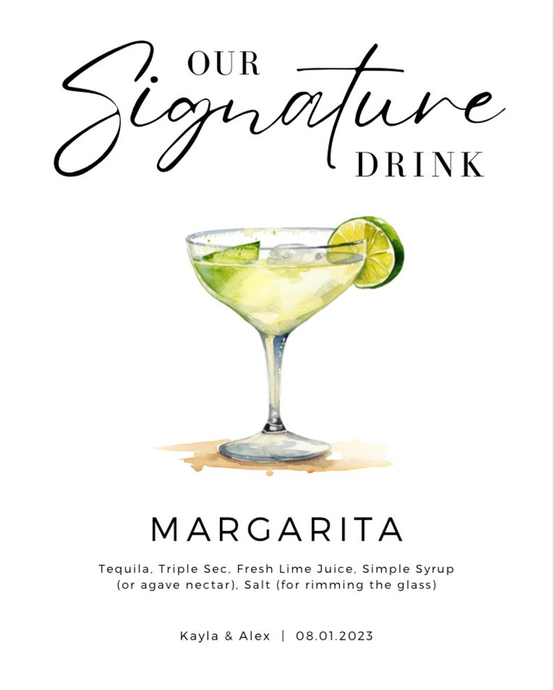 Signature Drink Signs - Etsy