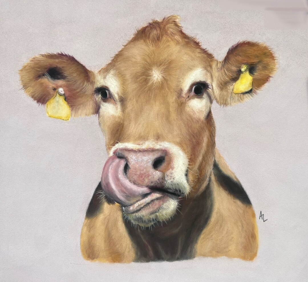Charles the Cow Print - Etsy