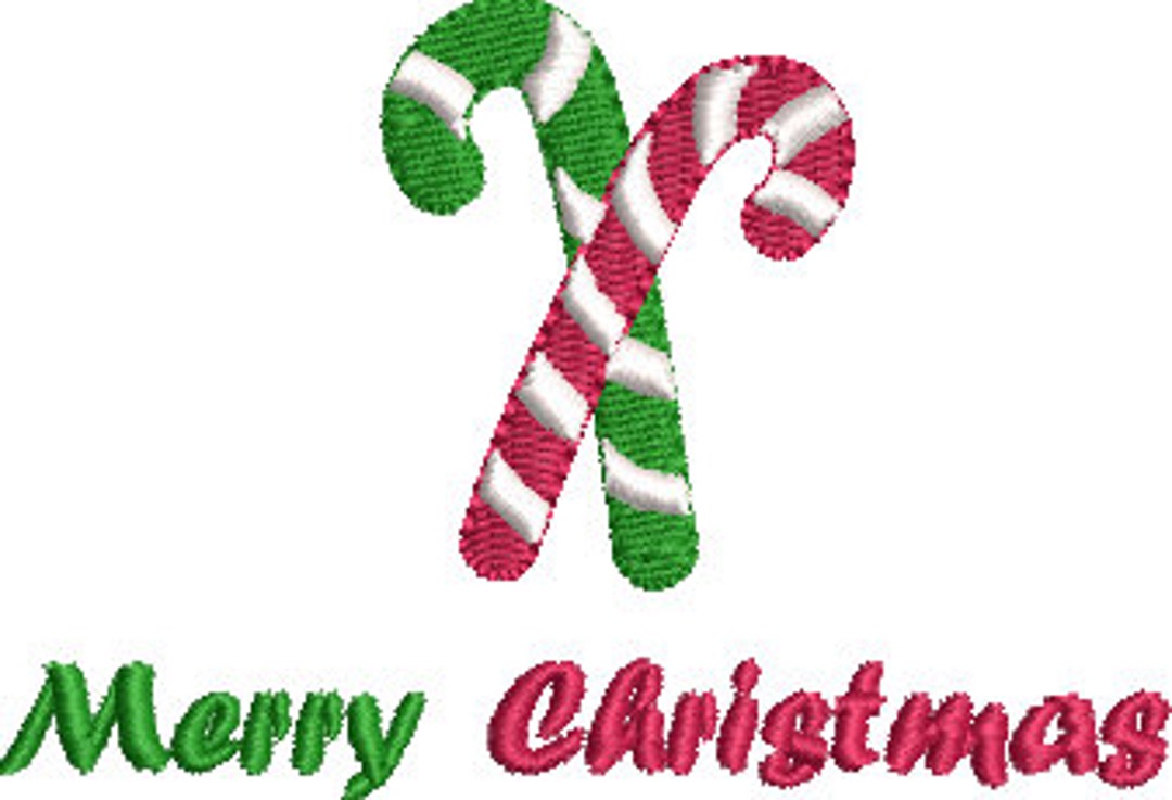 Christmas Candy Cane Embroidery Design, MACHINE EMBROIDERY, Christmas ...