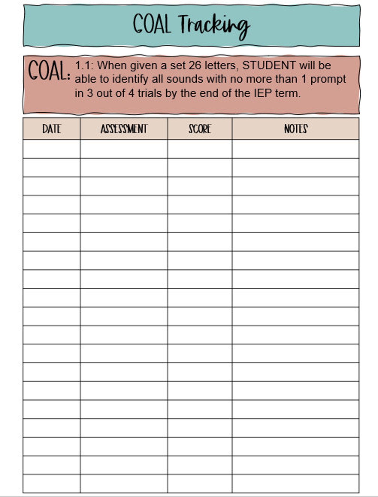 Editable Data Tracking Sheets - Etsy