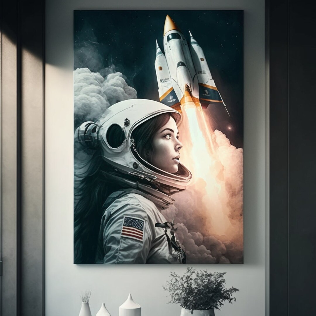 Beyond Limits: Stunning Female Astronaut Space Artwork, Bold Astronaut ...