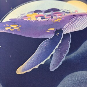 Magical Whale, Art Print 8x10 - Etsy