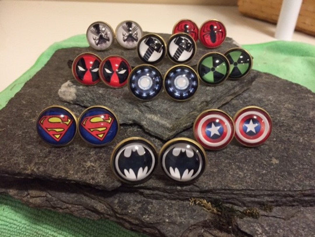Superhero Cufflinks, Any Hero or Photo, Cufflinks and Lapel Pin Set ...
