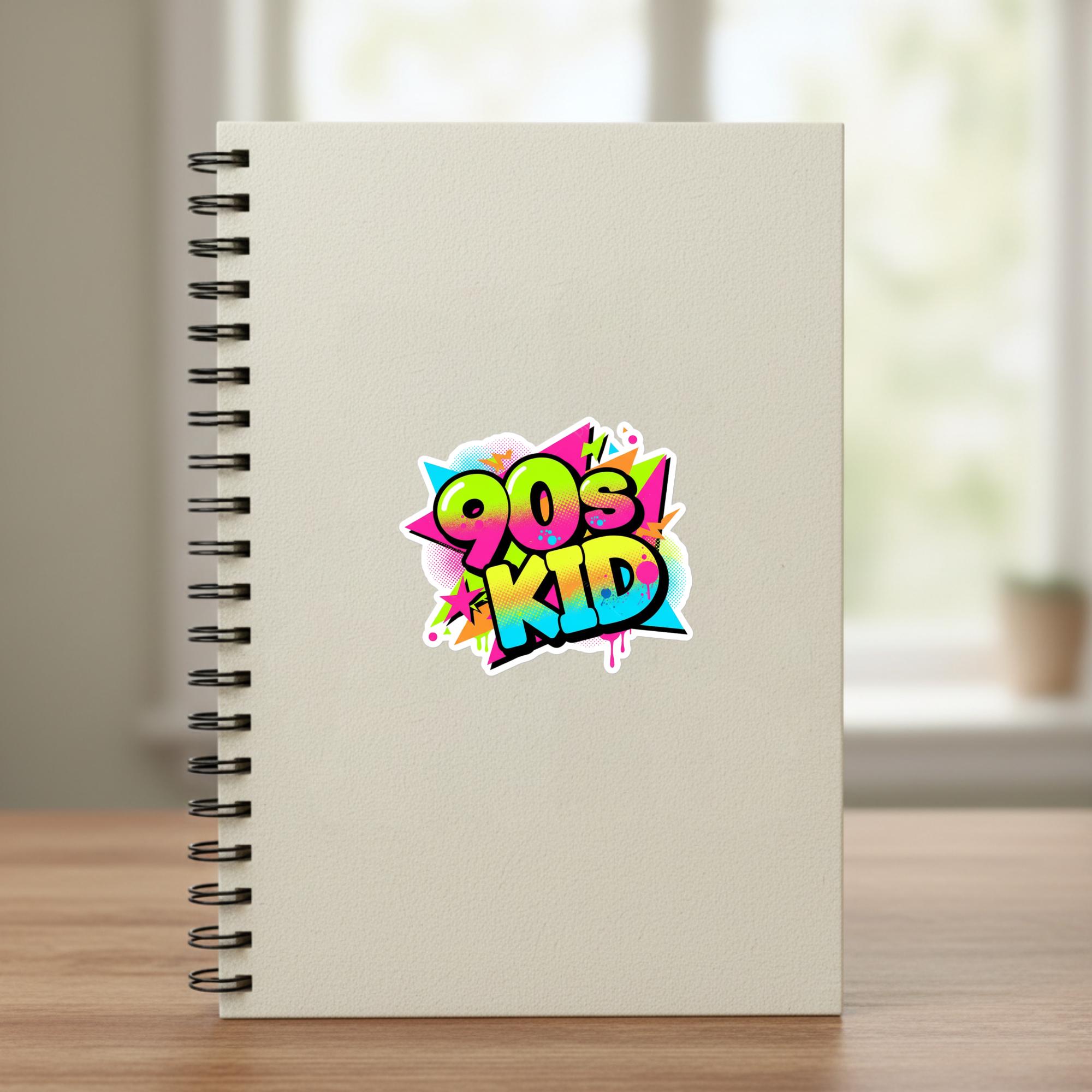 1990s Style Sticker, 90's Kid Retro Vinyl Decal, Waterproof Kiss-cut ...