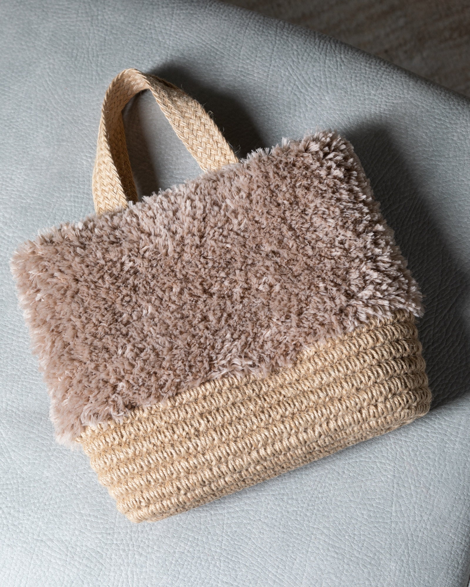 Jute Rope Bag Crochet Boho Tote Bag Cotton Bag Handmade Bag - Etsy