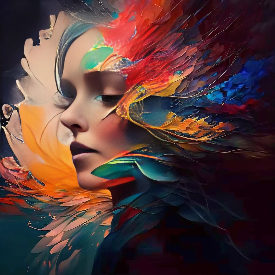 Abstract Paintings of the Inner Self - Etsy