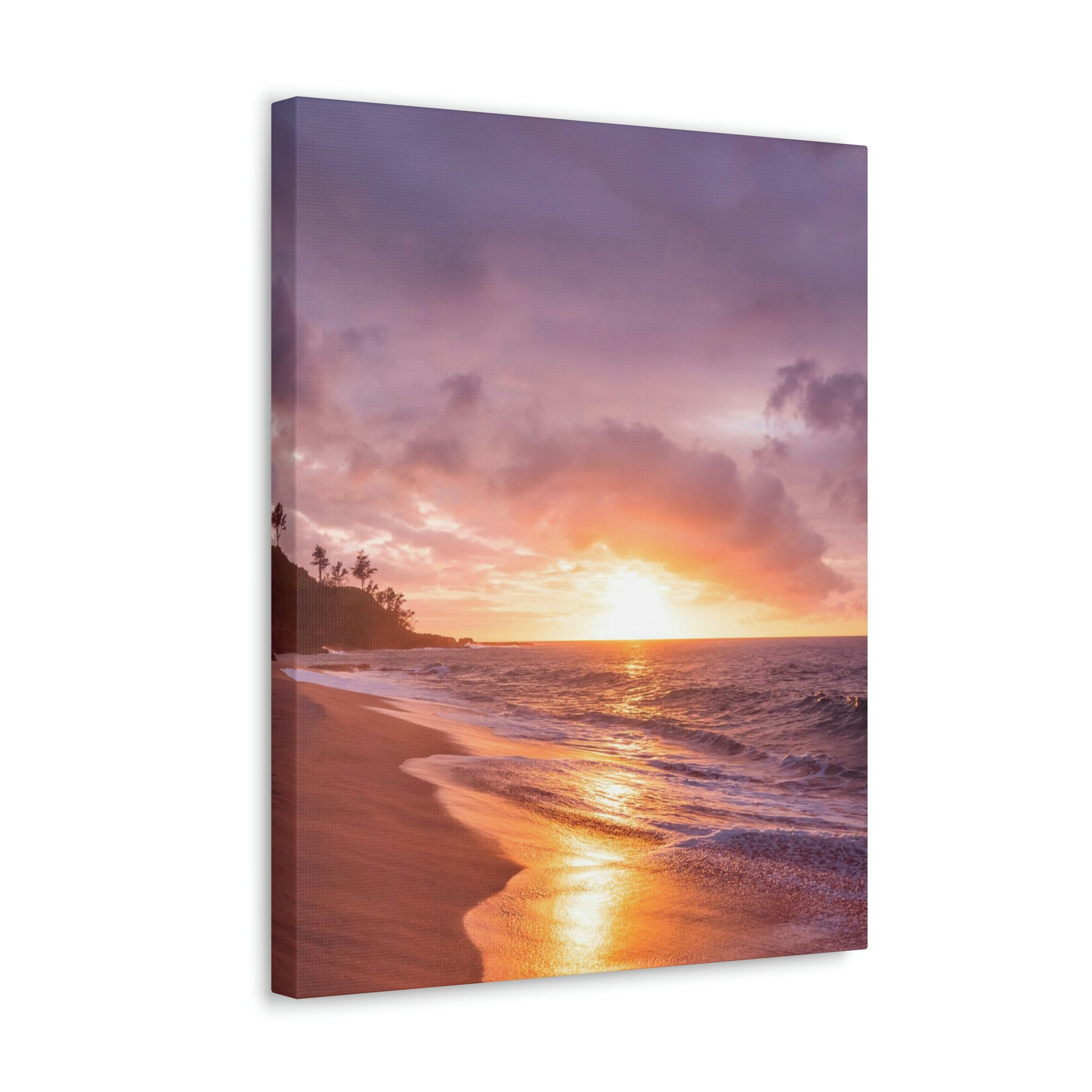 Peaceful Beach Background Wall Art Canvas Art, Relaxing Ocean Water ...
