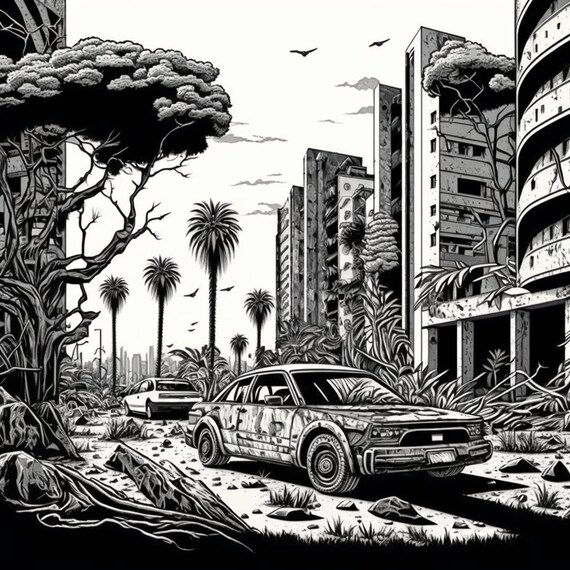 Post Apocalyptic City Sketch
