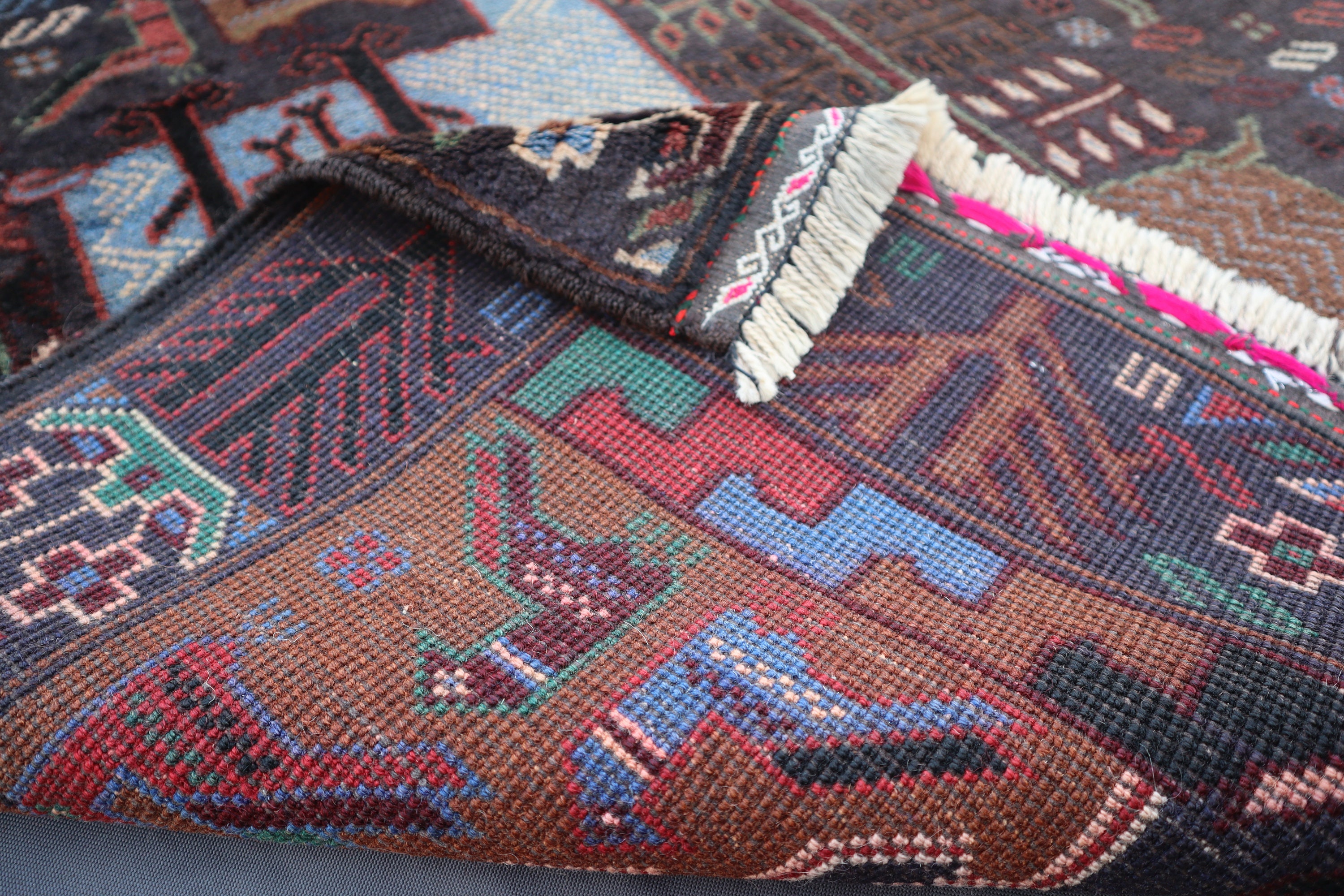 Vintage Pictorial Rug Handmade Afghan 4x7 Ft Animal - Etsy