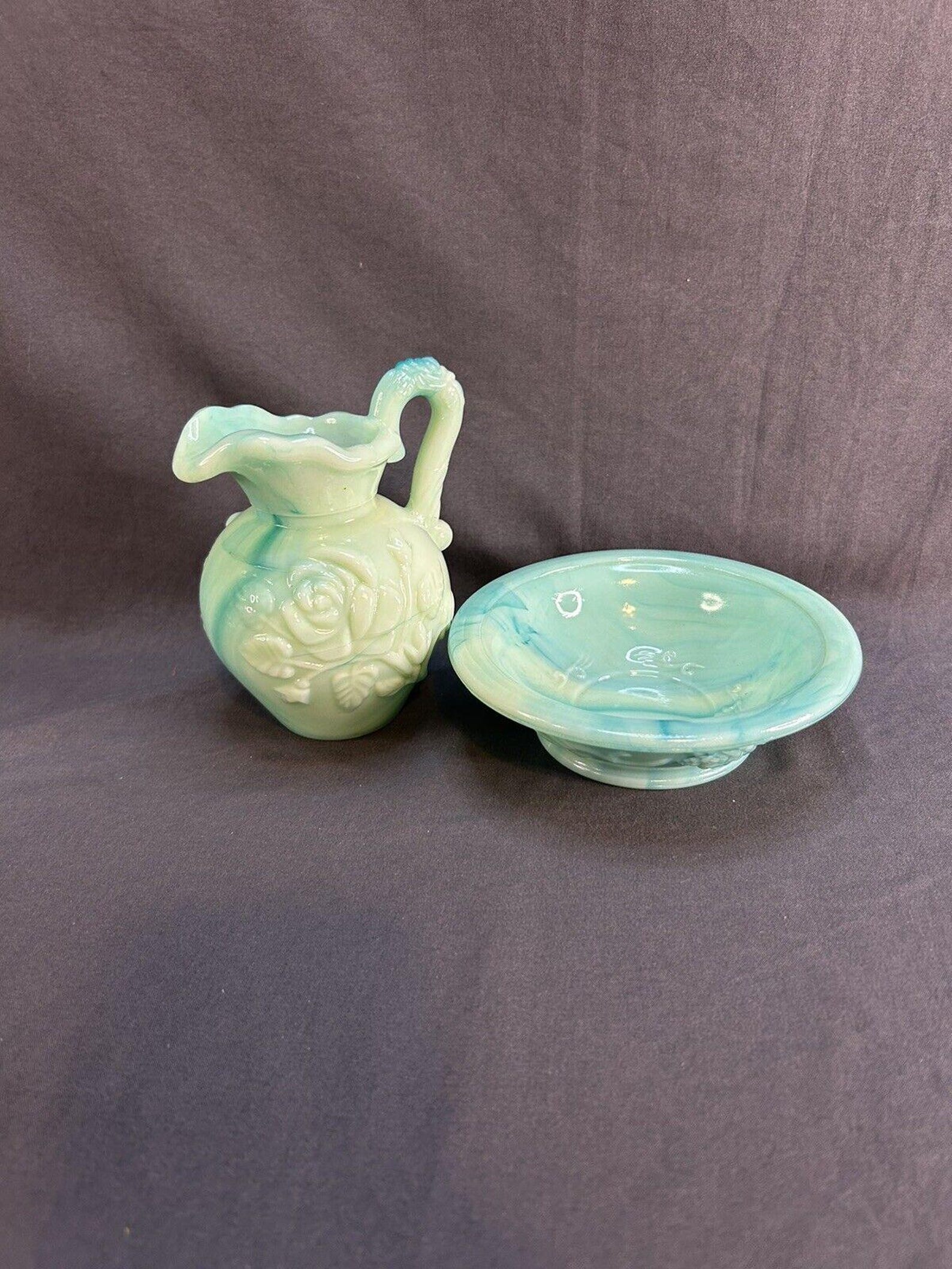 Avon Green Pitcher Bowl Bathroom Decor Collect Gift - Etsy